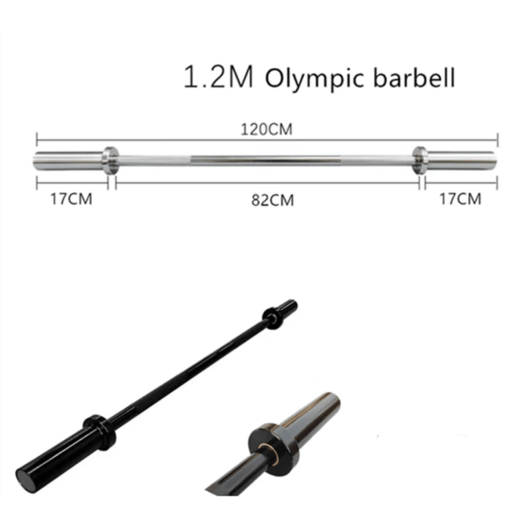 Olympic Barbell 1.2m Olympic Straight Barbell All Black - Leewarehouse